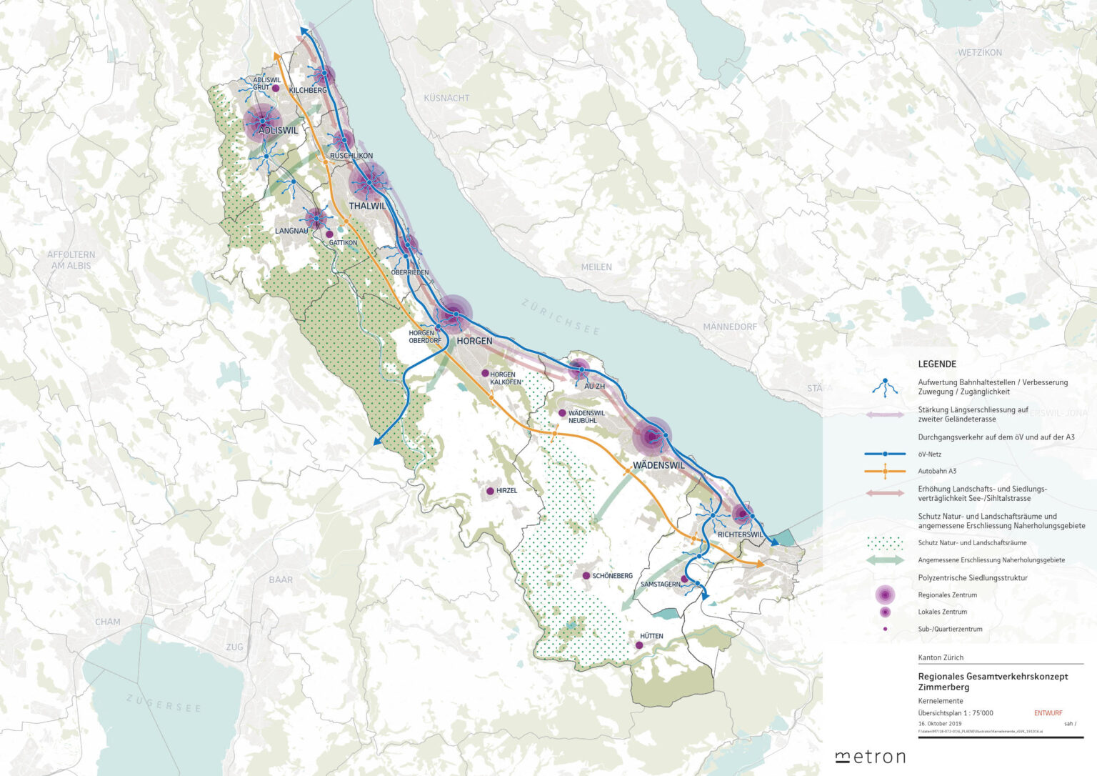 Regionales Gesamtverkehrskonzept in der Region Zimmerberg – Metron